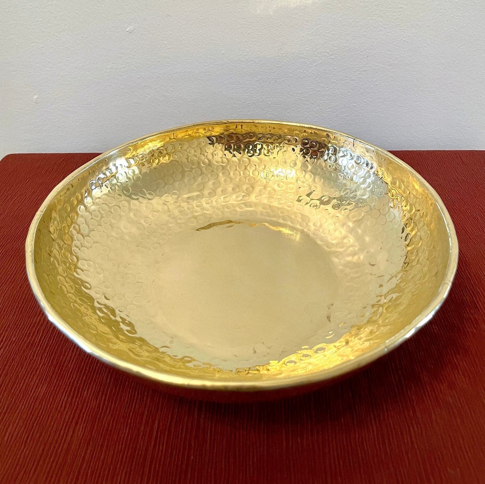 Unlacquered Brass Pedestal Bowl - Brass Bowl Tray - Brass Kitchen ...